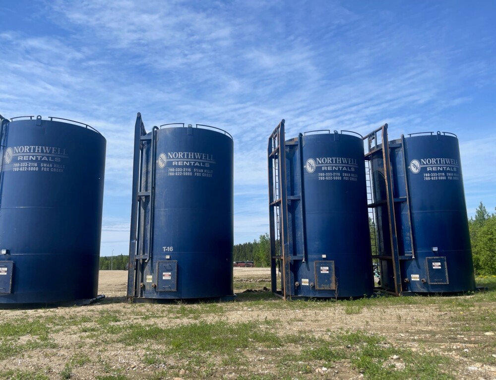 400 BBL Fibreglass Coated Tanks | Inclusive Energy
